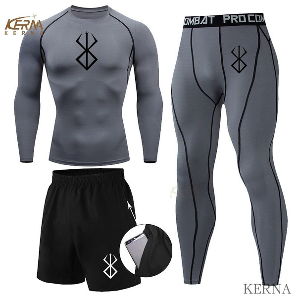 Рашгард Мужской KERNA серый Длинный, размер 52 Политекс Корсет ММА, Единоборства облегающий ...