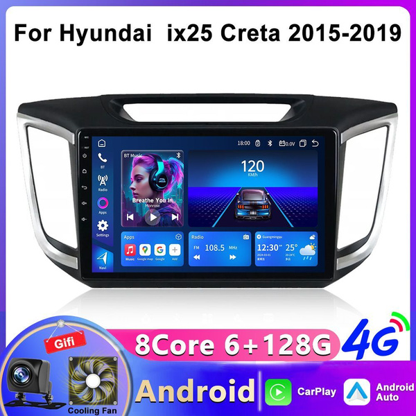 Магнитола Hyundai Creta IX25 2015-2019, Android 13, 6/128ГБ, DSP, 4G модем, Вентилятор ...