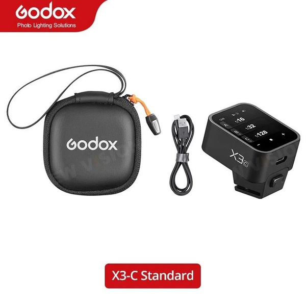 Godox X3-C Беспроводной передатчик TTL HSS с триггером вспышки 2.4G с сенсорным OLED-экраном для ...