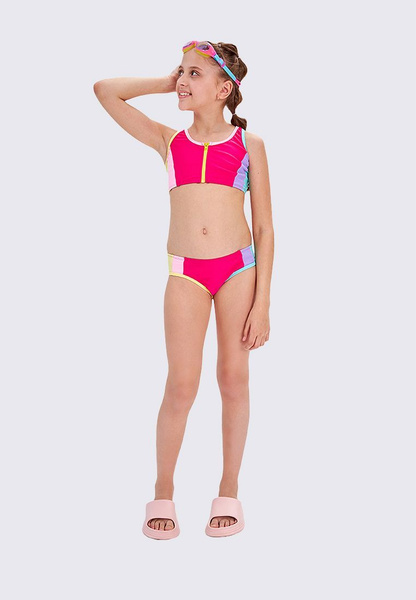 Купальник раздельный Девочки OLDOS фуксия, розовый Пляжный, размер 122 SUP-серфинг, Аквааэробика ...