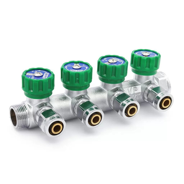 Коллектор регулирующий с евроконусами 4 выхода 3/4x16 Vieir VER404 купить на OZON по низкой цене ...