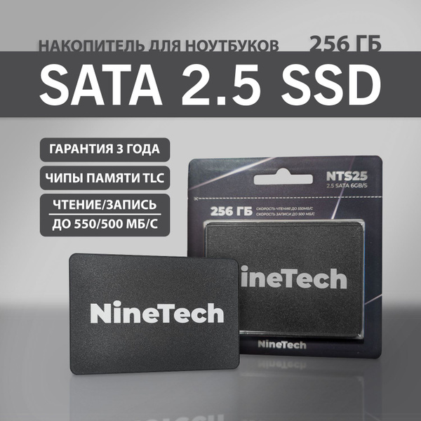 256 ГБ Внутренний SSD-диск NineTech 3D NAND nts25 (6 gb/s) купить c доставкой на OZON по низкой ...
