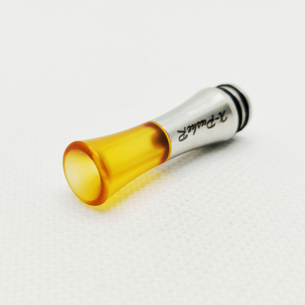 Дрип-тип X-PusheR 34 мм. 510 коннектор. Желтый делерин и нержа купить ...