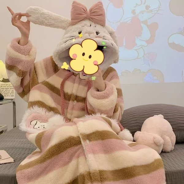 Кигуруми Женский MOOCIE, размер 46, 48 разноцветный Зима Карманы Домашний Лавсан, Корал-флис Без ...