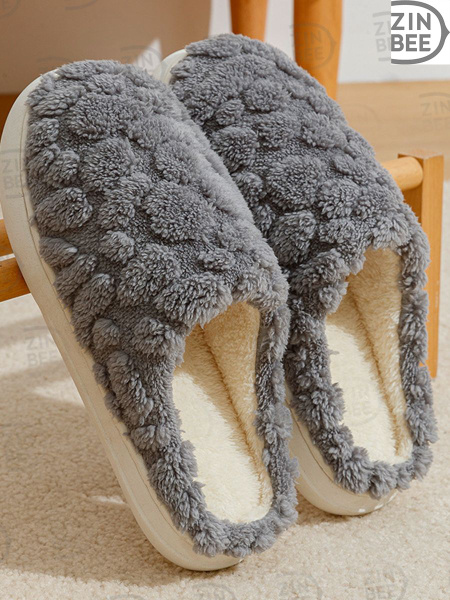 Тапочки Мужской ZinBee, размер 40, 41 серый Кисточки Закрытый нос Китай Зима купить c доставкой ...