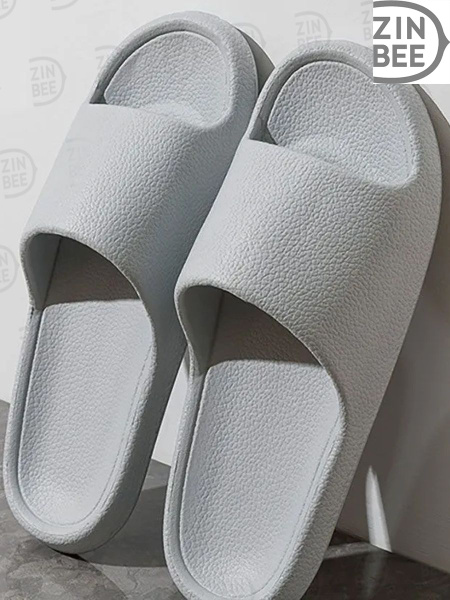 Тапочки Мужской, Женский ZinBee, размер 42, 43 серый Кисточки Закрытый нос Китай На любой сезон ...