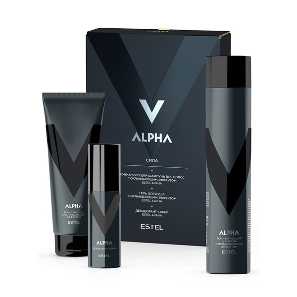 ESTEL PROFESSIONAL Подарочный набор профессиональной уходовой косметики для мужчин ALPHA сила ...