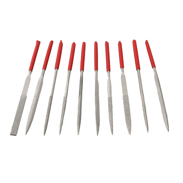 OZ-BDOT-Набор из 10 алмазных надфилей, отлично подходит для удаления заусенцев и тонкой шлифовки ...