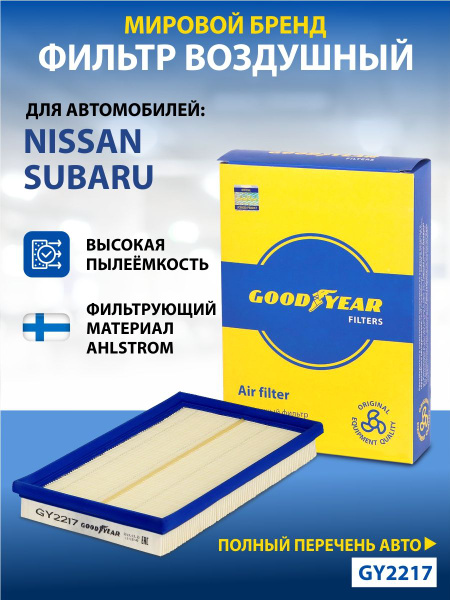 Фильтр воздушный Goodyear GY2217 для Nissan Almera Classic 06 Almera I ...