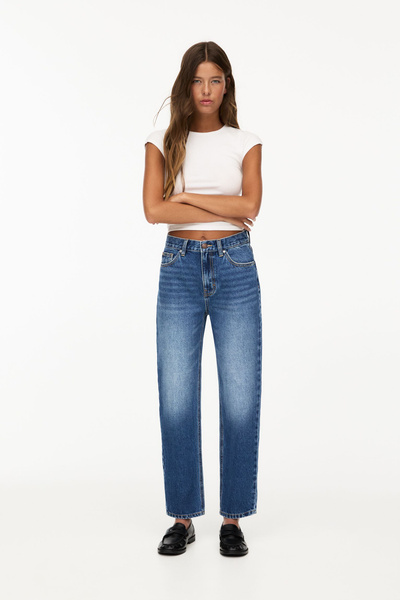 Джинсы Женский Pull&Bear синий Хлопок, размер 46 Марокко На любой сезон Повседневный купить c ...