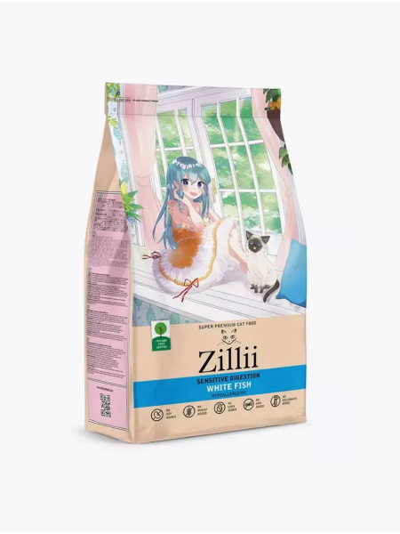 Сухой корм для взрослых кошек с чувствительным пищеварением ZILLII (Зиллии) Sensitive Digestion ...