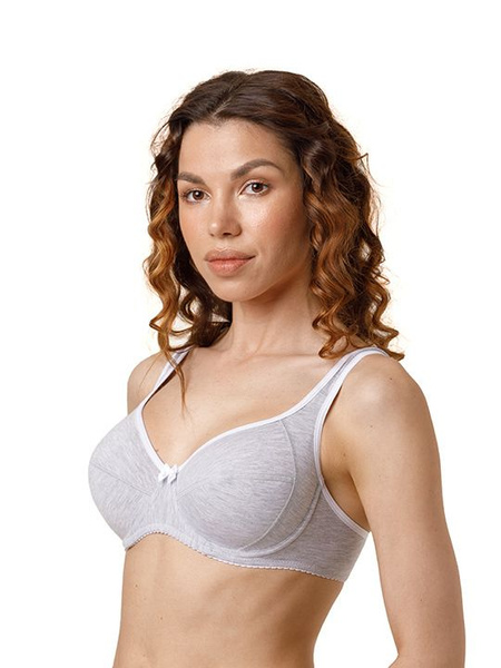 Бюстгальтер Женский LENGY, размер 80B серый меланж Хлопок Россия купить c доставкой на OZON по ...