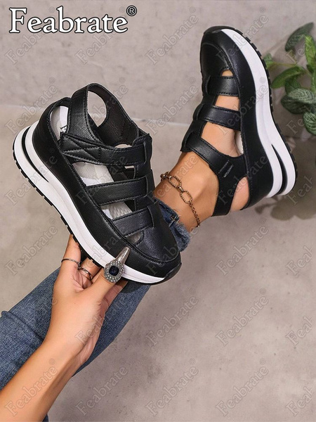 Сандалии Женский Feabrate, размер 37 Резина Круглый нос, Маломерит R (средняя) Лето Россия ...