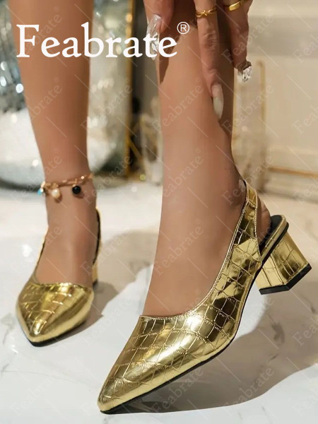 Босоножки Женский Feabrate Стандартный низкий (до 4 см), размер 40 Закрытый нос Лето Без ...