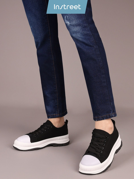 Кеды Женский Instreet Текстиль, размер 37 5 На любой сезон Шнурки Платформа Россия купить c ...