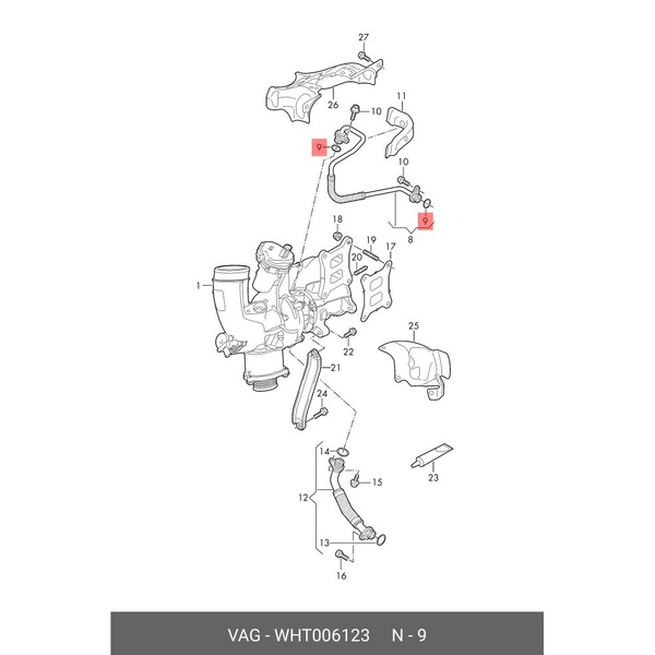 Кольцо уплотнительное турбины VAG WHT006123, oem 4189236 купить на OZON ...