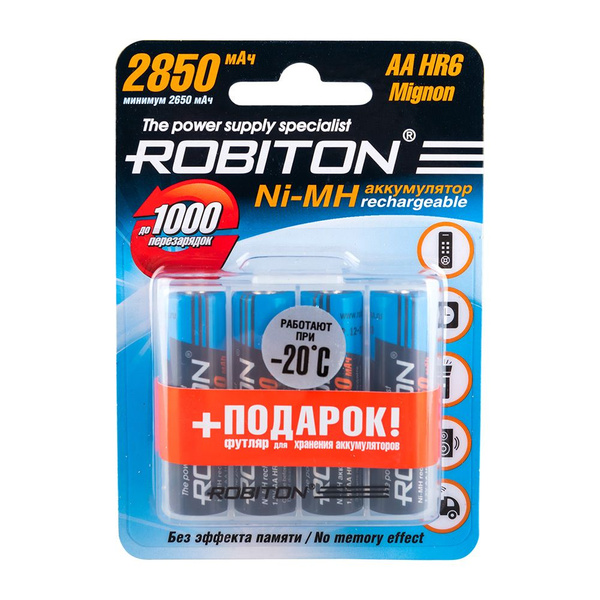 Аккумулятор ROBITON 2850MHAA-4/box BL4 купить на OZON по низкой цене (1969981450)