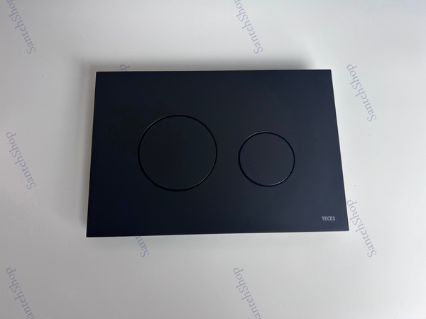 TECEloop 9240925 черный матовый , не оставляет отпечатков, Пластиковая (панель) кнопка смыва для ...