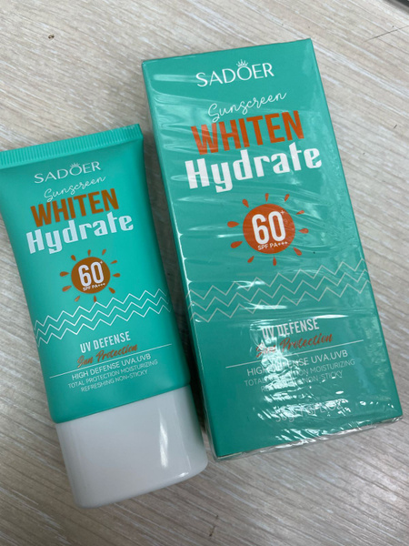 SADOER Крем солнцезащитный SPF60+ увлажняющий и осветляющий с витамином Е купить на OZON по ...