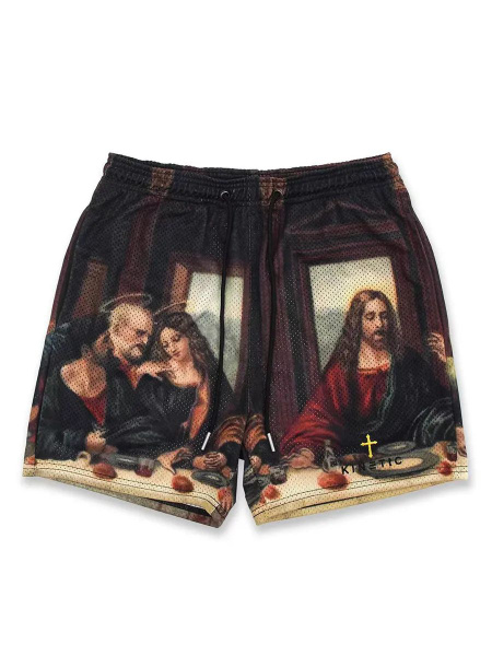 Шорты Мужской Eric Emanuel Спортивный глубокий черный, размер 46 Лен, рост 150-180 Кольца ...