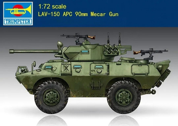 Trumpeter 07442 1/72 US. LAV-150 APC 90mm Mecar Gun Модель сборки ...