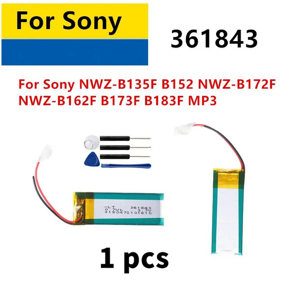 180 мАч 361843 Батарея для Sony -B135F B152 -B172F NWZ-B162F B173F ...