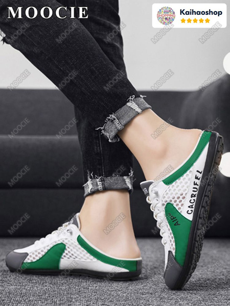 Мокасины Мужской MOOCIE зеленый, размер 45 Шнурки Лето Толстая подошва купить c доставкой на ...