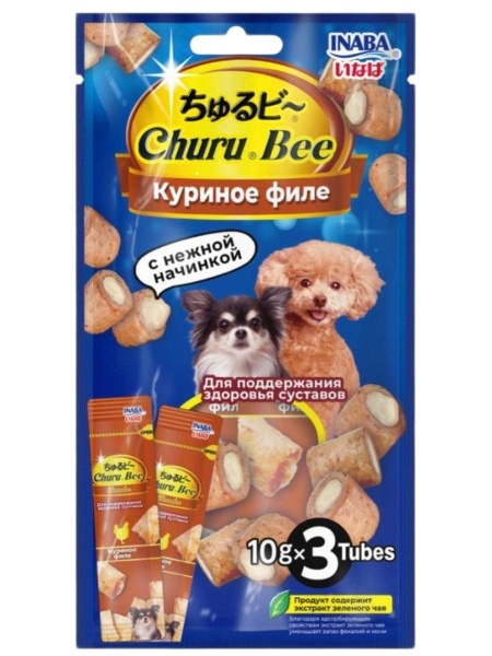 Inaba Churu Bee Запеченные трубочки для собак Куриное филе для здоровья ...