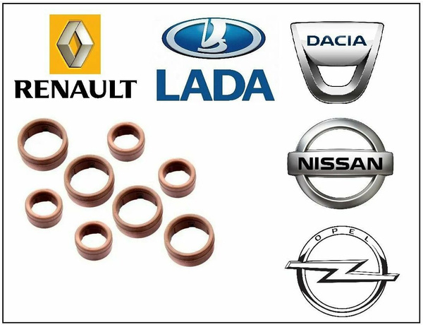 O-Ring комплект 8 шт колец для трубок кондиционера RENAULT ,PEUGEOT ...