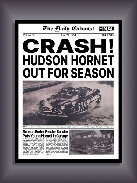 Постер Транспорт Doc Hudson Crashed, 40 30 купить c доставкой на OZON ...