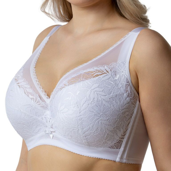 Бюстгальтер Женский LENGY, размер 80E белый Полиамид, Эластан Повседневный Россия Крючки Кружево ...