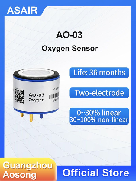 Электрохимический датчик кислорода ASAIR AO-03, датчик определения концентрации, может заменить ...