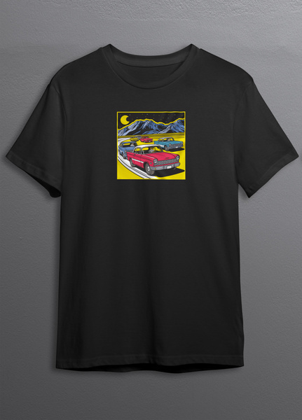 Футболка Мужской, Женский CHAOPAI черный Короткий, размер 58, 60 Хлопок Разноцветный свободный ...