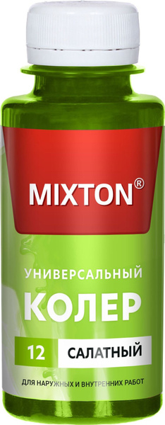 Колер для краски MIXTON / Микстон паста универсальная, цвет салатный, 0.1л / строительство и ...