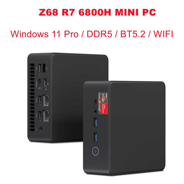 Мини-ПК AMD R7 6800H мини ПК (AMD Ryzen 7 6800H, RAM 16 ГБ, SSD 256 ГБ ...