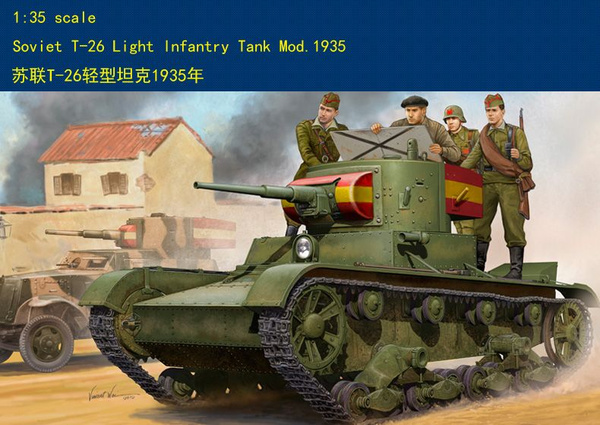 HOBBY BOSS 82496 1/35 Советский легкий пехотный танк Т-26 образца 1935 года купить на OZON по ...