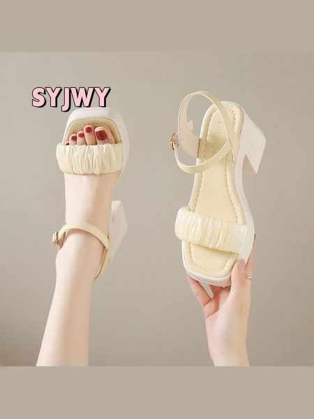 Туфли Женский SYJWY Искусственная кожа, размер 41 Толстый каблук Пряжка купить c доставкой на ...