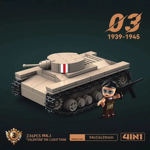 Конструктор Танк Valentine Mk Light Tank 236 дет 100294 купить на OZON ...