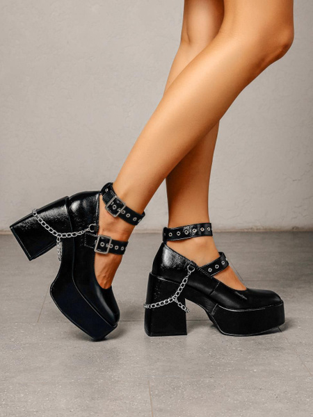 Туфли Женский Obba Экокожа, размер 36 Каблук + платформа F Италия Пряжка Мягкая стелька купить c ...