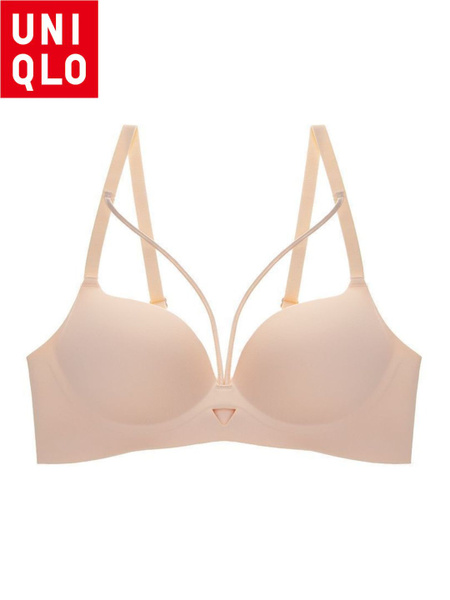 Бюстгальтер Женский Uniqlo бралетт, классическая чашка, размер 75A, 75B бежевый лайт Полиэстер ...