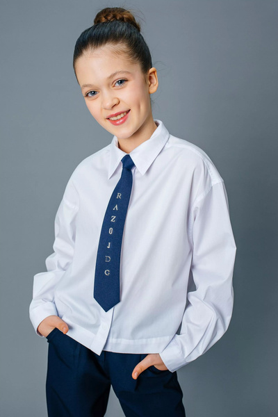 Блузка Девочки Deloras белый, размер 134 купить c доставкой на OZON по низкой цене (2320059498)