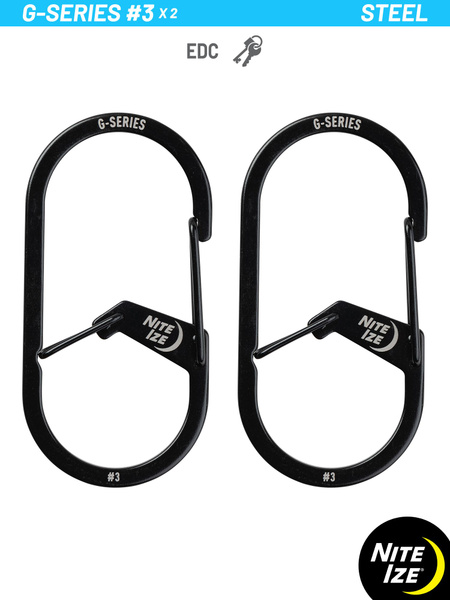 Карабин Nite Ize G-Series Dual Chamber Carabiner #3 - Черный 2 шт купить на OZON по низкой цене ...