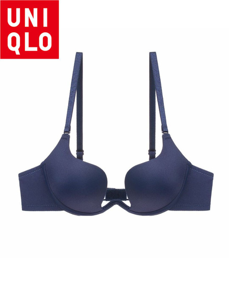 Бюстгальтер Женский Uniqlo бралетт, классическая чашка, размер 85A, 85B антрацитово-серый ...