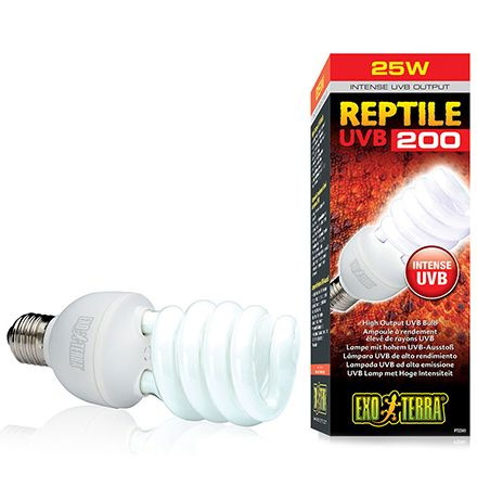 Лампа Reptile UVB200 Compact 25 W /для пустынных и высоких террариумов/ PT2341 (H223416 ...