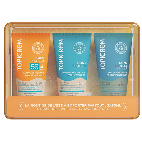 TOPICREM SUN PROTECT ДОРОЖНЫЙ НАБОР (Увлажняющее солнцезащитное молочко ...