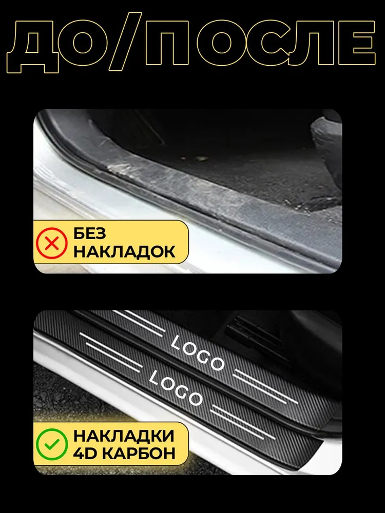 Карбоновые защитные накладки на пороги авто Chery (Чери) купить по ...