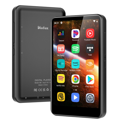 42 отзыва на 80 ГБ мп3 плеер с bluetooth и Wi-Fi Diofox M8/ 4-дюймовый ...