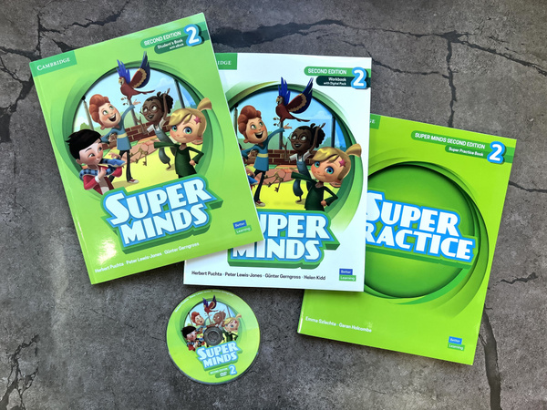 Super Minds 2 + Super Practice Book 2 (2nd edition - Учебник + Рабочая Тетрадь + Практика + CD ...