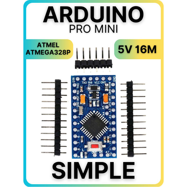 Плата конструктора Ардуино Arduino Pro Mini 5V ATMEGA328P-AU, 328p 16MHz - купить с доставкой по ...