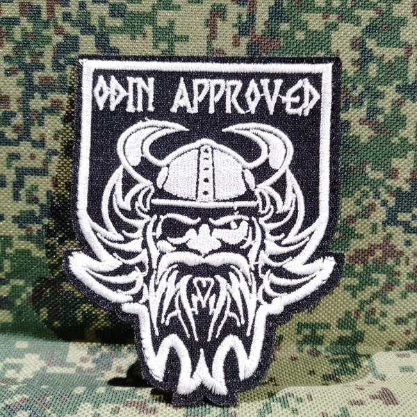 Нашивка-патч Один Odin approved вышитая на липучке черный купить на ...